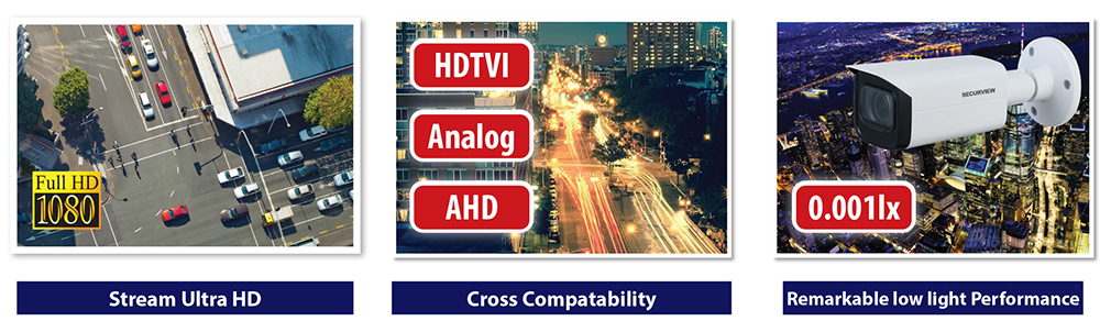 Securview Professional Series 2.0MP WDR Vari-Focal Motorised HDCVI Bullet - VSCVI-2BIRMG